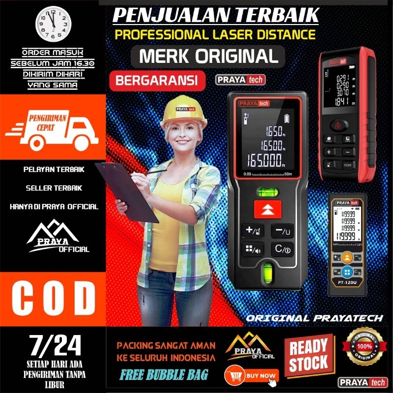 Jual 40M 50M 60M 100M METER METERAN LASER DIGITAL LASER DISTANCE METER ...