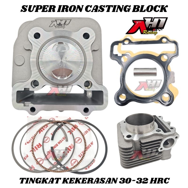 Jual BORING BLOCK BLOK SEHER BORE UP 54.5 59 MM MIO J FINO MIO GT SOUL GT 115 XRIDE 115 AH1 ...