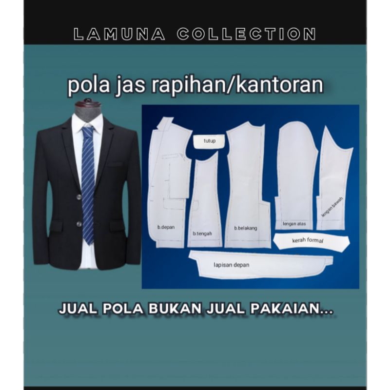 Jual Pola jas pria model korea rapihan kantoran POLA JIPLAK COD ...