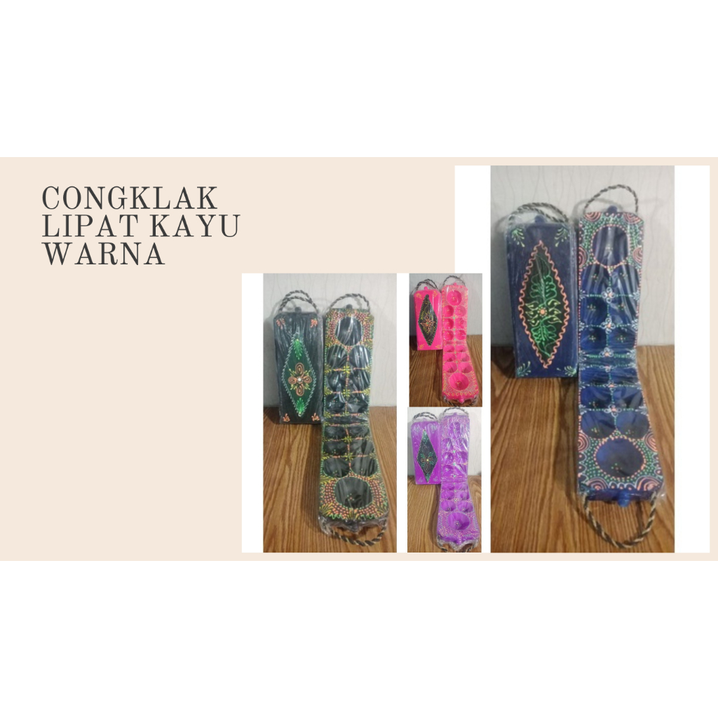 Jual congklak lipat kayu warna (congklak nya saja) | Shopee Indonesia