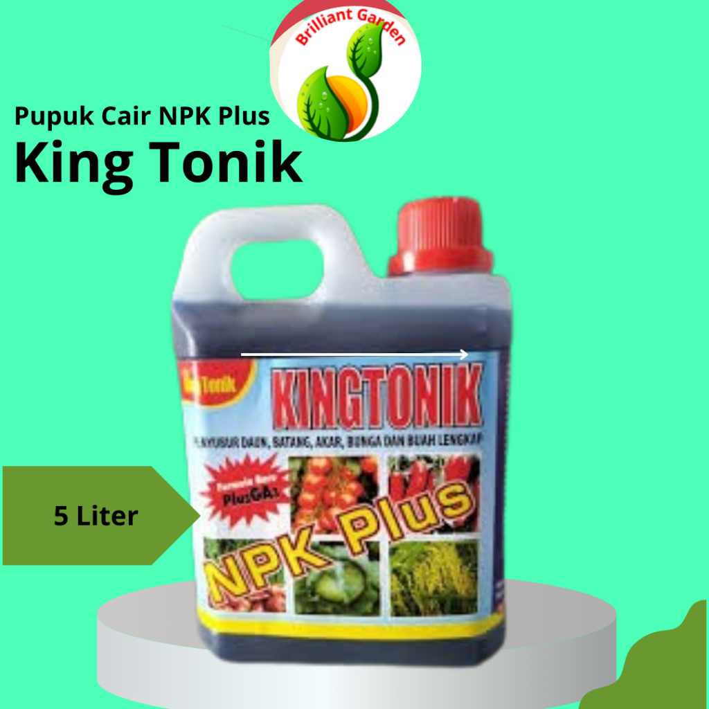 Jual KING TONIK 5 Liter - Pupuk Cair NPK Plus Penyubur Daun, Bunga dan Buah #JM | Shopee Indonesia