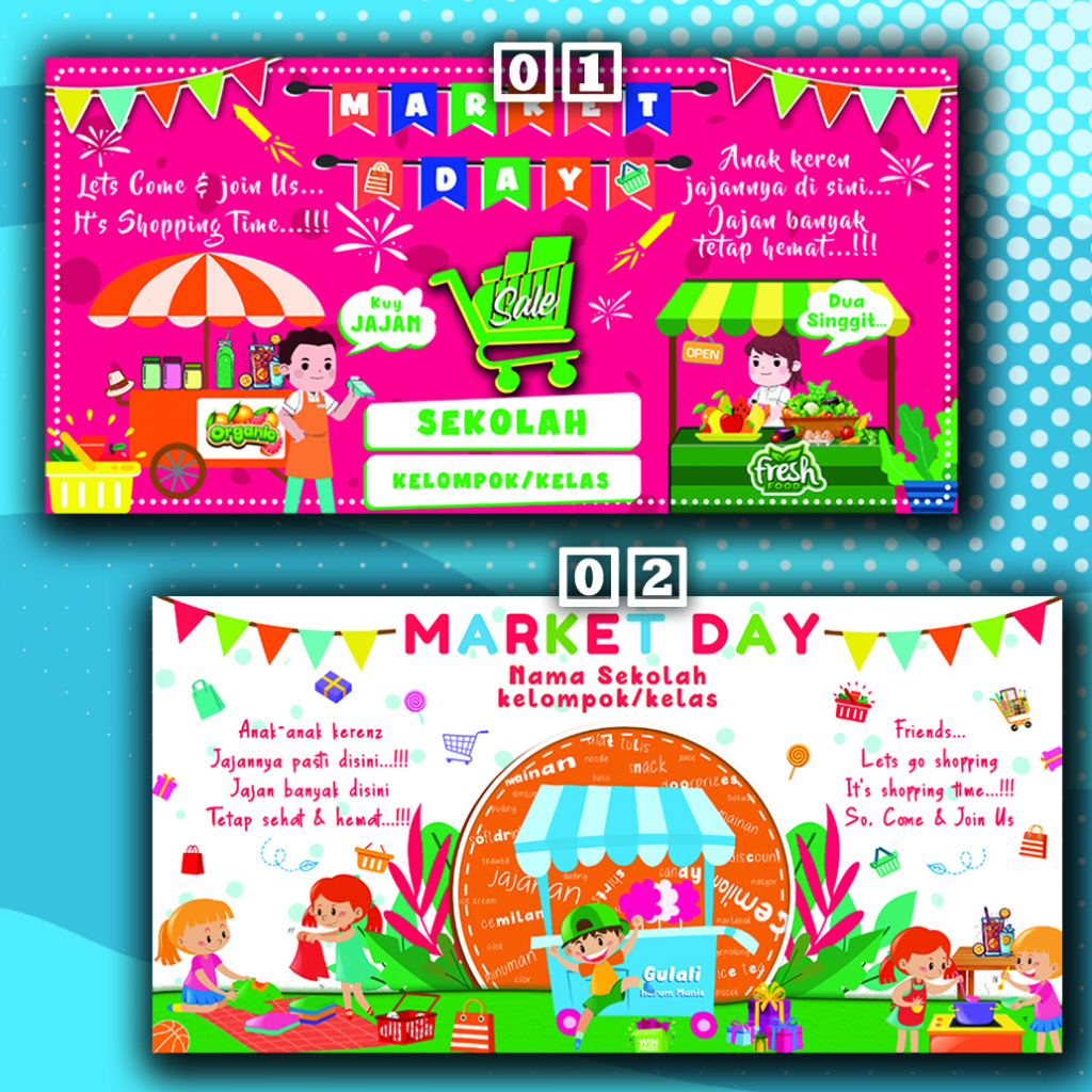Jual Spanduk Kegiatan Market Day Custom | Shopee Indonesia