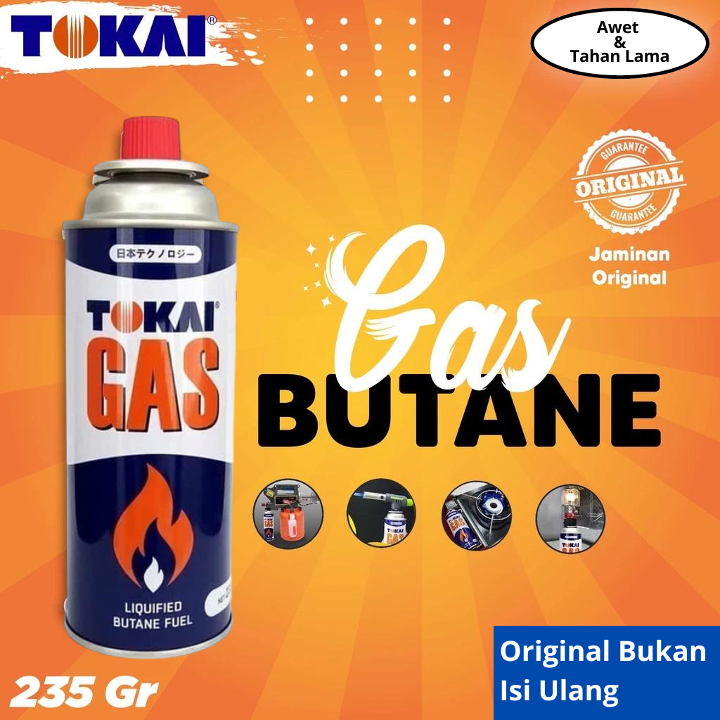 Jual TABUNG GAS PORTABLE / GAS KALENG HI-COOK TOKAI GAS ZONE 230 GRAM ...
