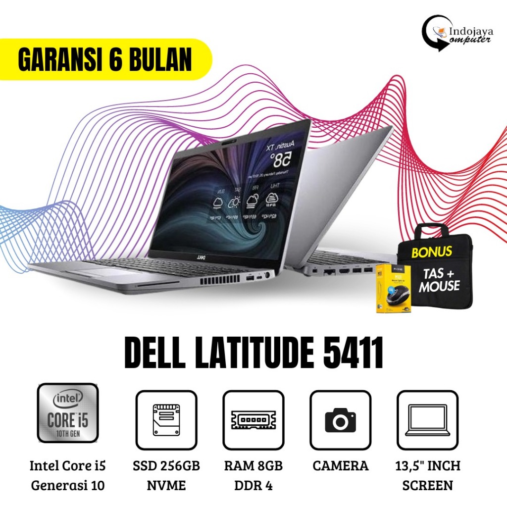 Jual Laptop Dell Latitude 5411 Core i5 Gen 10 RAM 8 GB SSD 256GB Mulus ...