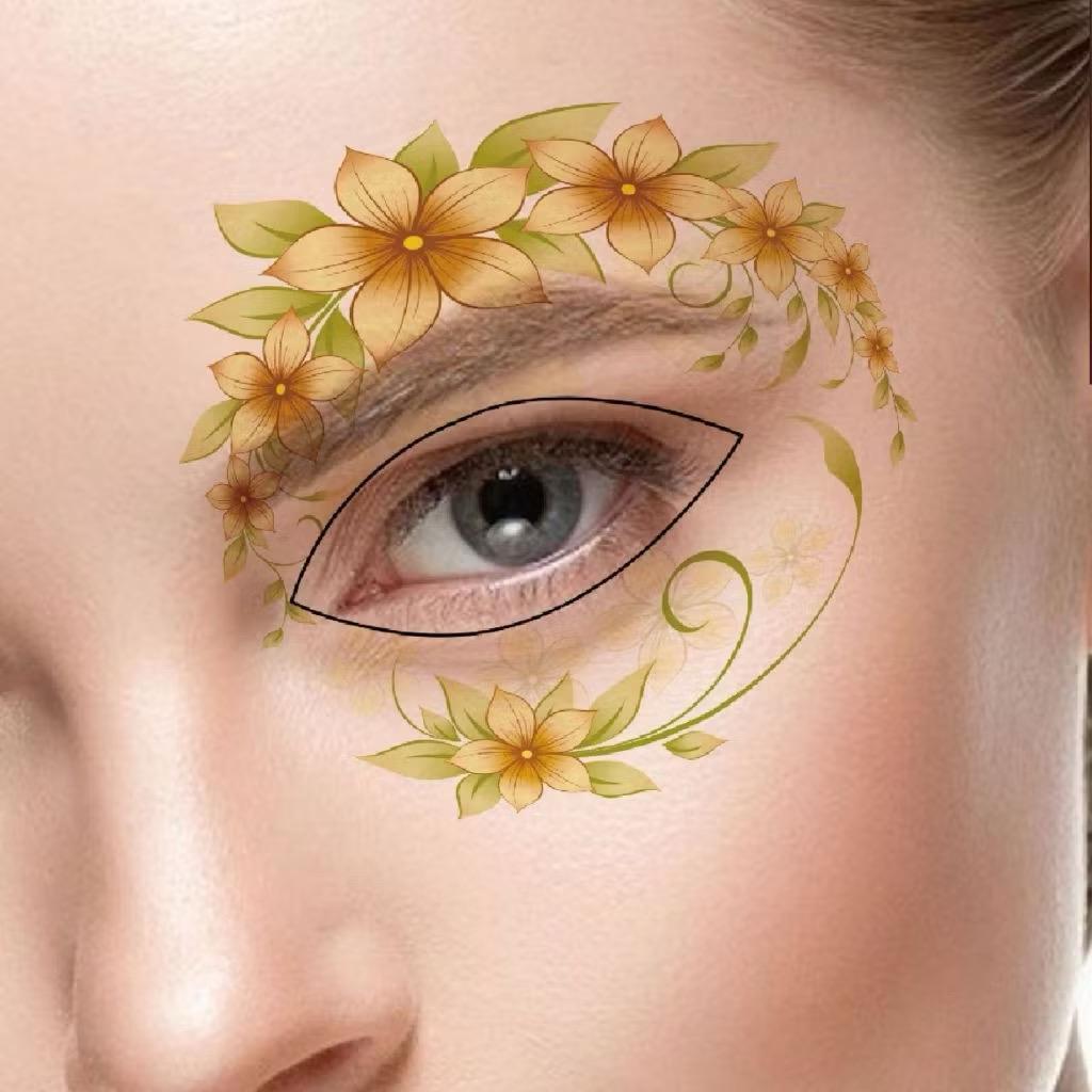 Jual Sticker tato mata 3d make up art 1PC Temporary Tatto Sticker Tatto ...