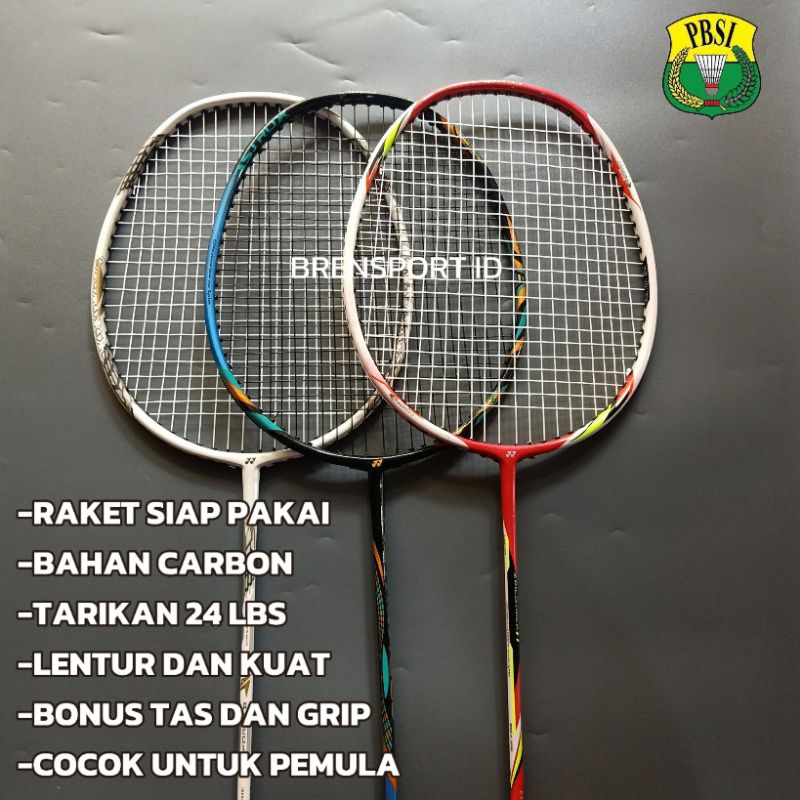 Jual RAKET BADMINTON IMPORT 24 LBS SIAP PAKAI BONUS TAS DAN GRIP ...