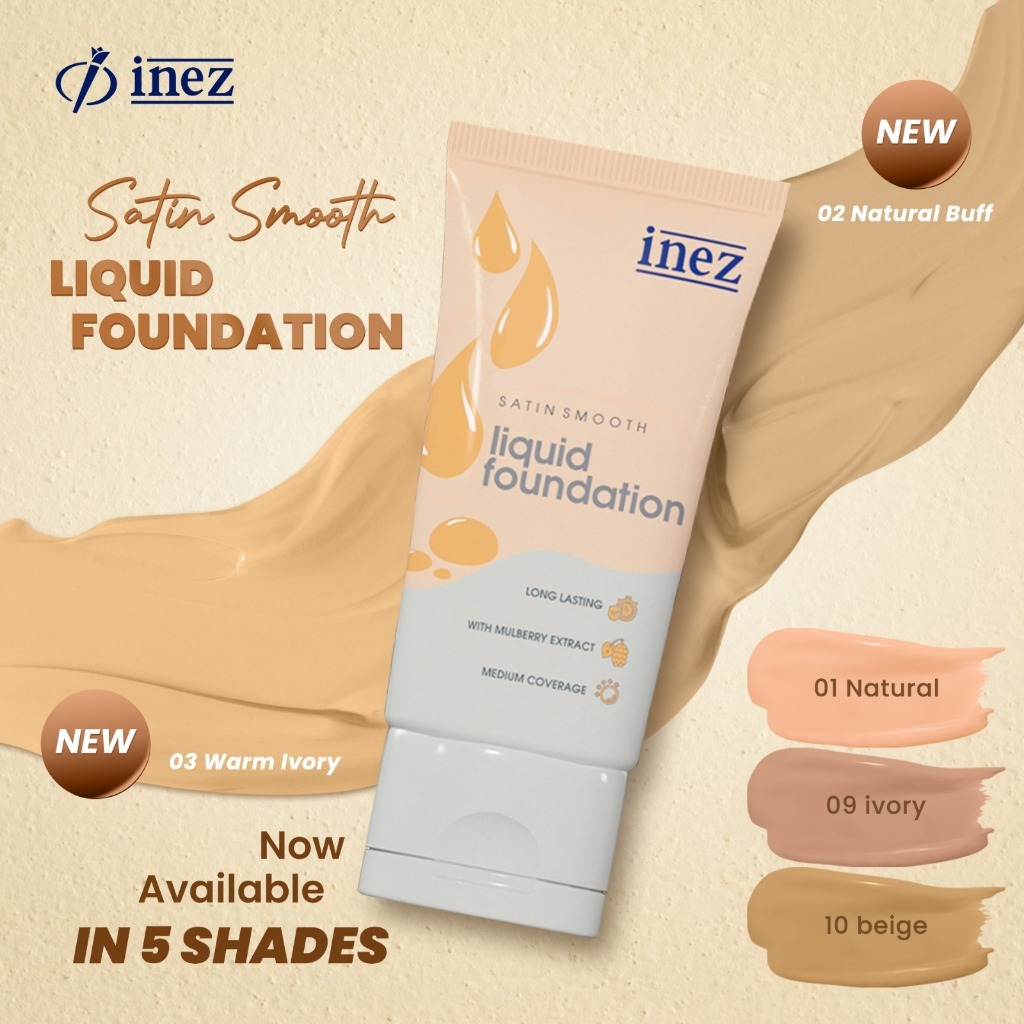 Jual Inez Satin Smooth Liquid Fondation/Alas Bedak Inez / Foundation ...