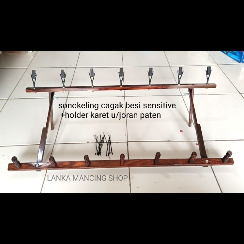 Jual kanco joran timbang full set bahan kayu mewah Sonokeling pion besi ...
