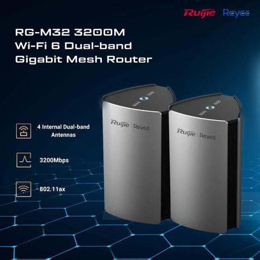 Jual Ruijie RG-M32 Dual Band Gigabit Whole Home Mesh Router 3200M WiFi ...
