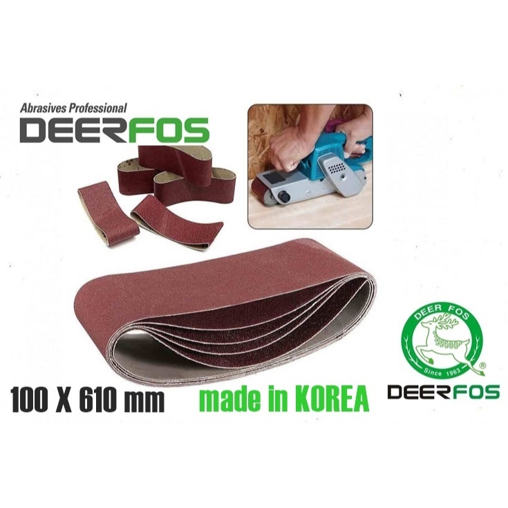 Jual Belt sander 100x610mm Refill amplas sabuk DEERFOS KOREA 100mm x ...