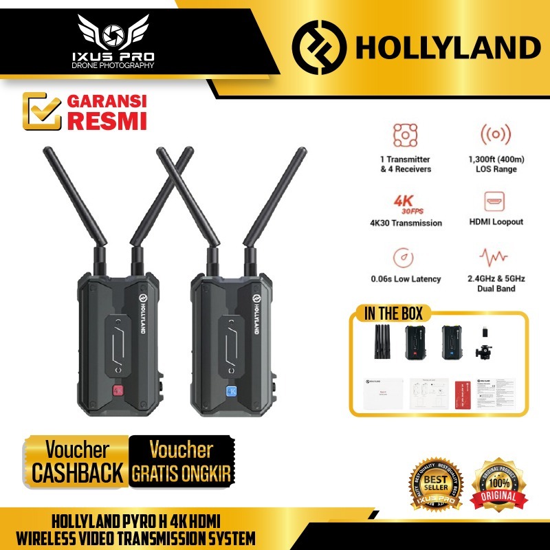 Jual Hollyland Pyro H 4K HDMI Wireless Video Transmission System - Garansi Resmi | Shopee Indonesia