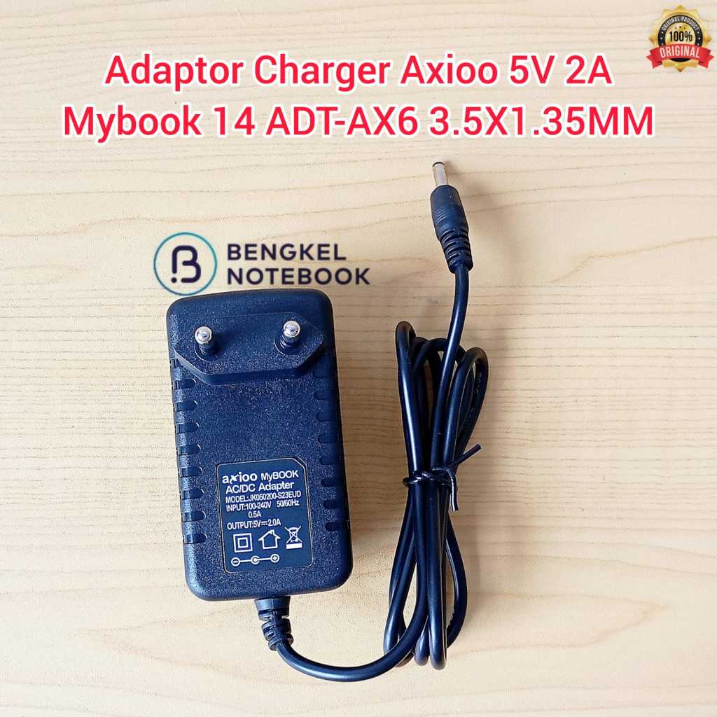 Jual Adaptor Charger Axioo 5V 2A Mybook 14 Lite ADT-AX6 AX6 AX-6 3.5x1 ...