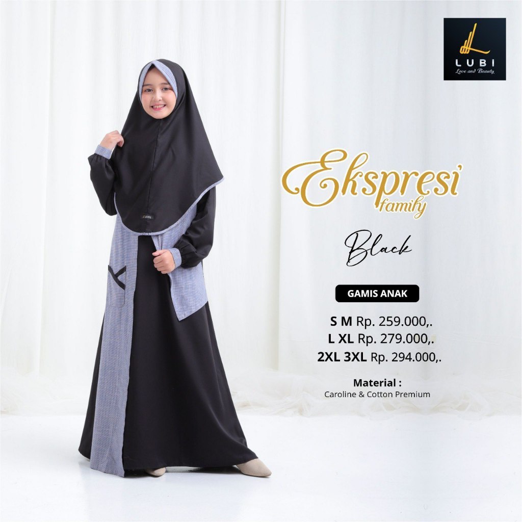 Jual GAMIS ANAK LUBI EKSPRESI WARNA BLACK,SAGE,MOUVE | Shopee Indonesia
