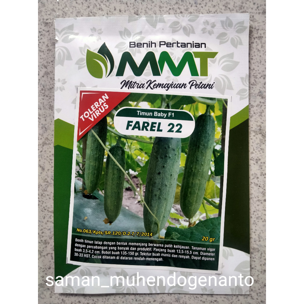 Jual Benih Timun Baby FAREL 22 F1 Kemasan 20 Gram MMT Mitra Merdeka ...