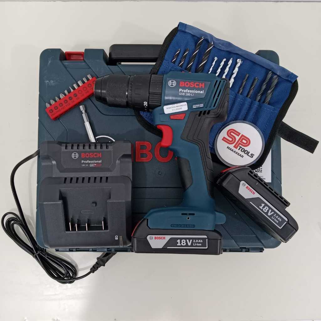 Jual MESIN BOR IMPACT BETON CORDLESS CAS BATERAI BATTERY 18V BOSCH ...
