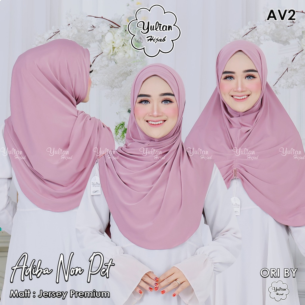 Jual Yulian Hijab Adiba Instan Non Ped Jersey Premium - Kerudung Muslim Malay - Santai, Bergo ...
