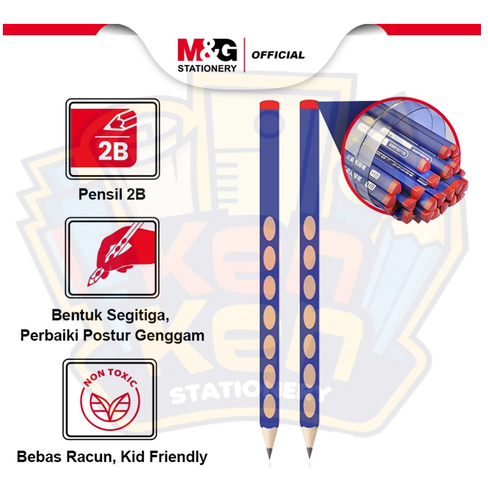 Jual M&G Pensil Belajar Groove Anak Sekolah / Pencil 2B Ujian Jumbo ...