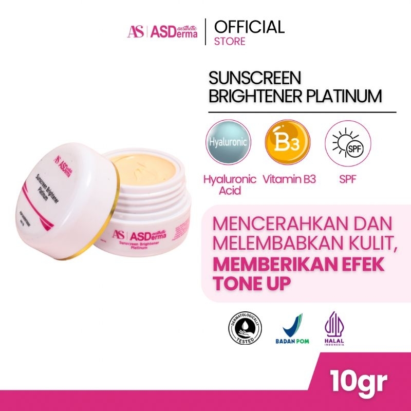 Jual Asderma Aesthetic Suncreen Brightener Platinum | Shopee Indonesia