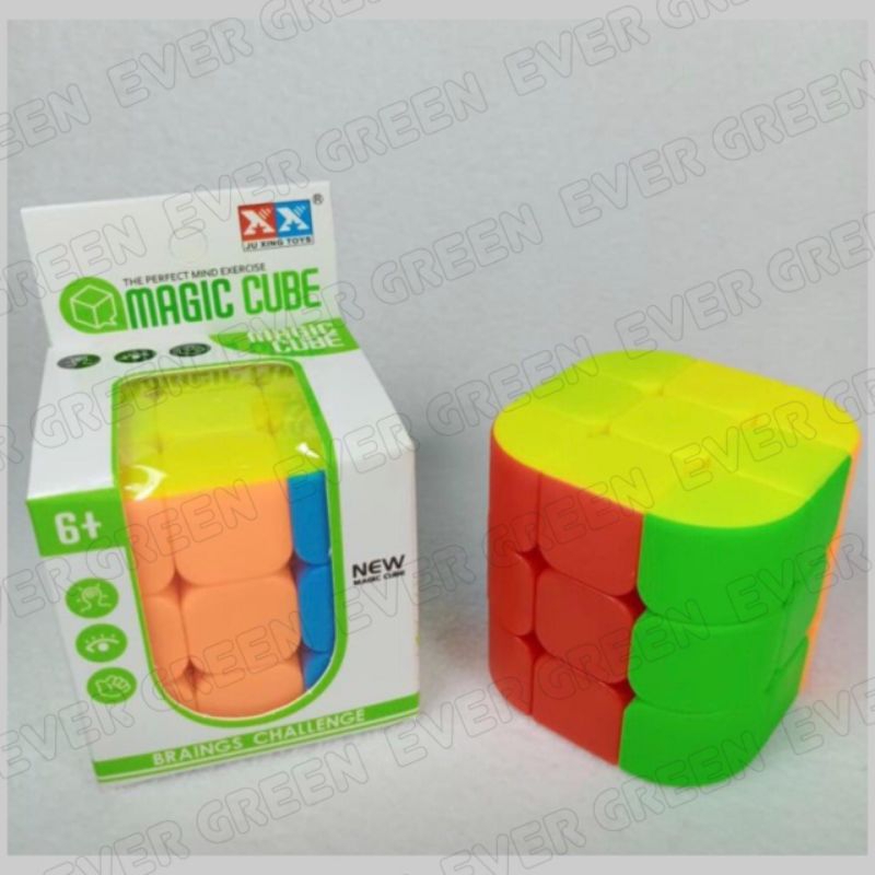 Jual Magic Cube 3x3 model Tabung/Silinder (Stickerless - Warna tanpa Sticker) Puzzle Block ...