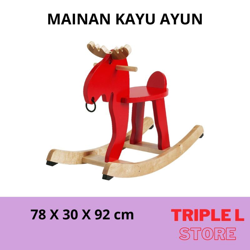 Jual Mainan Anak Kuda Goyang Kayu Kuda Ayun Kayu IKEA EKORRE | Shopee ...