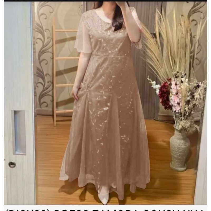 Jual Dress Natal/Dress zamora/Dress tile mutiara/Dress cantik elegan ...