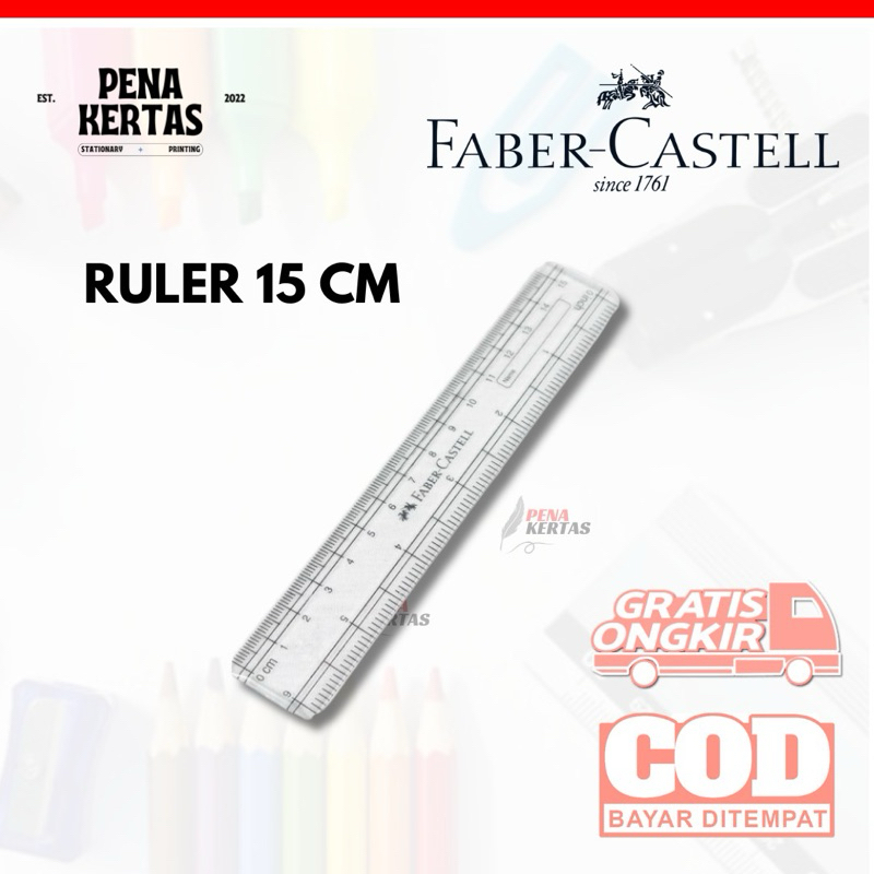 Jual Rol Ruler - Penggaris Faber Castell 15 cm | Shopee Indonesia