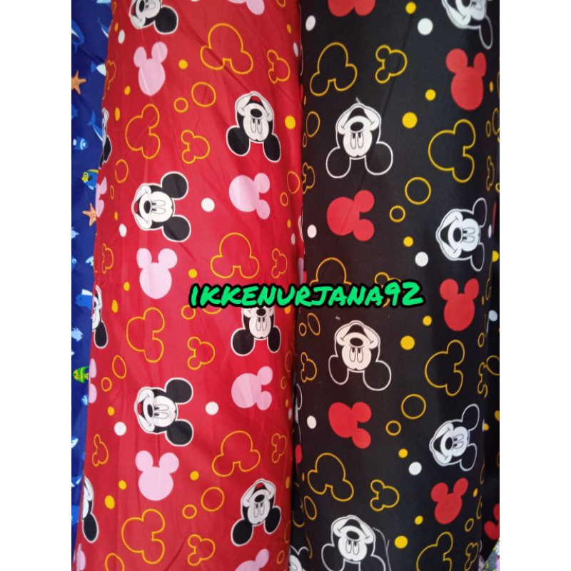 Jual SETENGAH METER 50cm kain bahan polymicro sprei karakter mikymouse ...