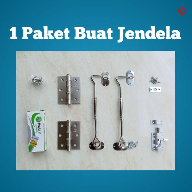 Jual Paket Lengkap Jendela Engsel 3 Inch Hak Angin dan Grendel ...