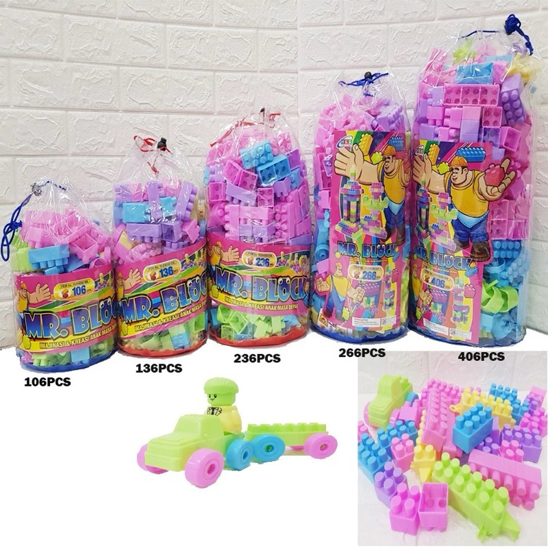 Jual Mainan Edukasi Anak Block/ Mainan Anak Block Puzzle/ Mr.Block ...
