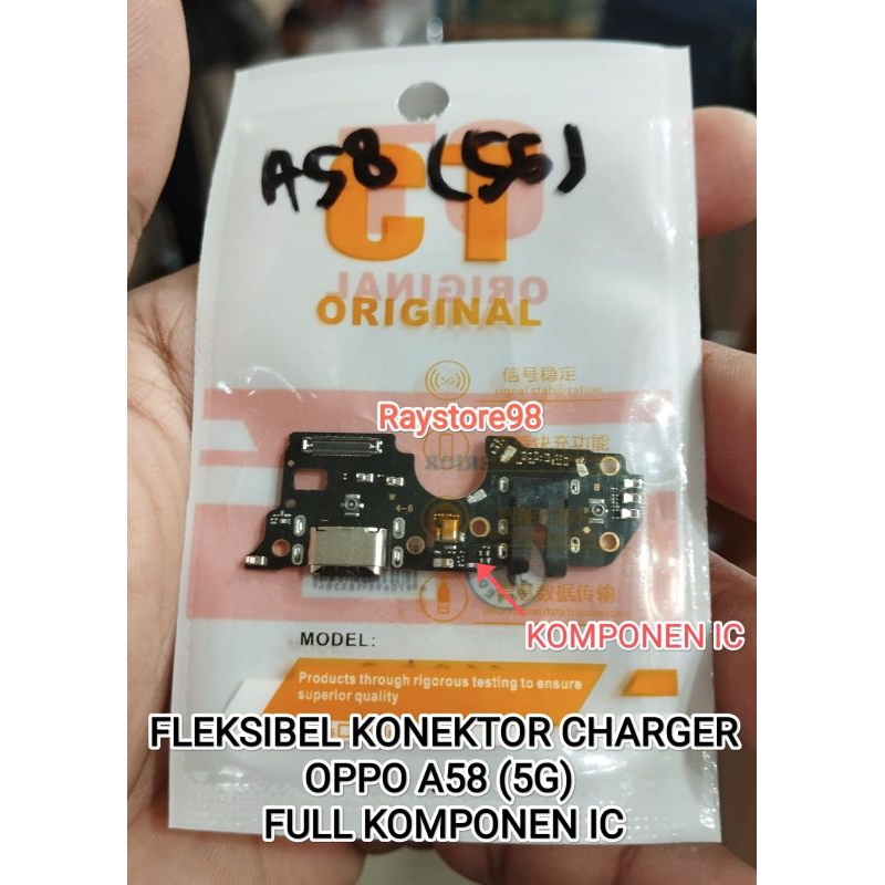 Jual Fleksibel Charger Opo A58 5G ORIGINAL FULL KOMPONEN IC Flexible Flexibel Konektor Carjer ...