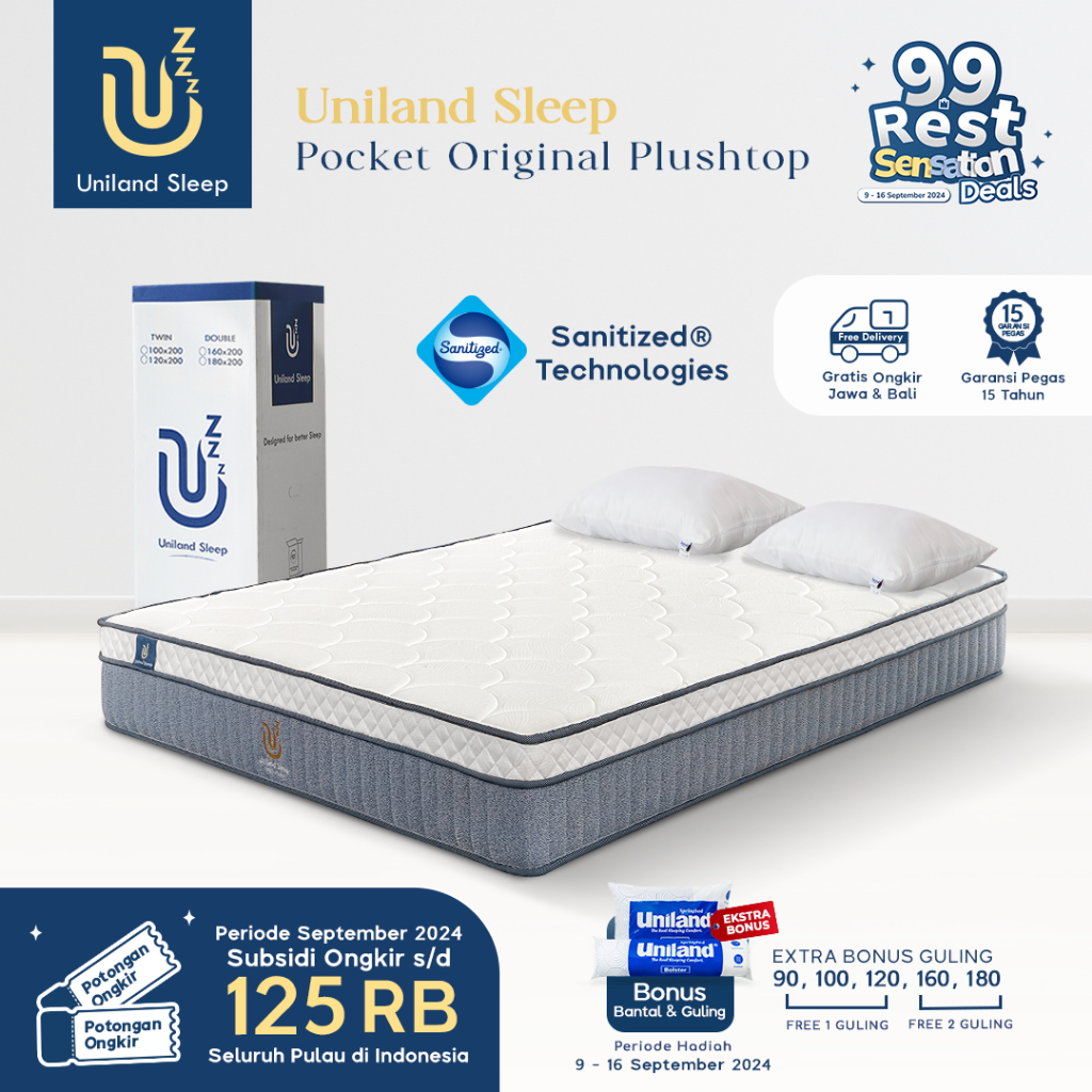 Jual Uniland Sleep 180x200 / King Size / Ukuran No 1 / Kasur Busa ...