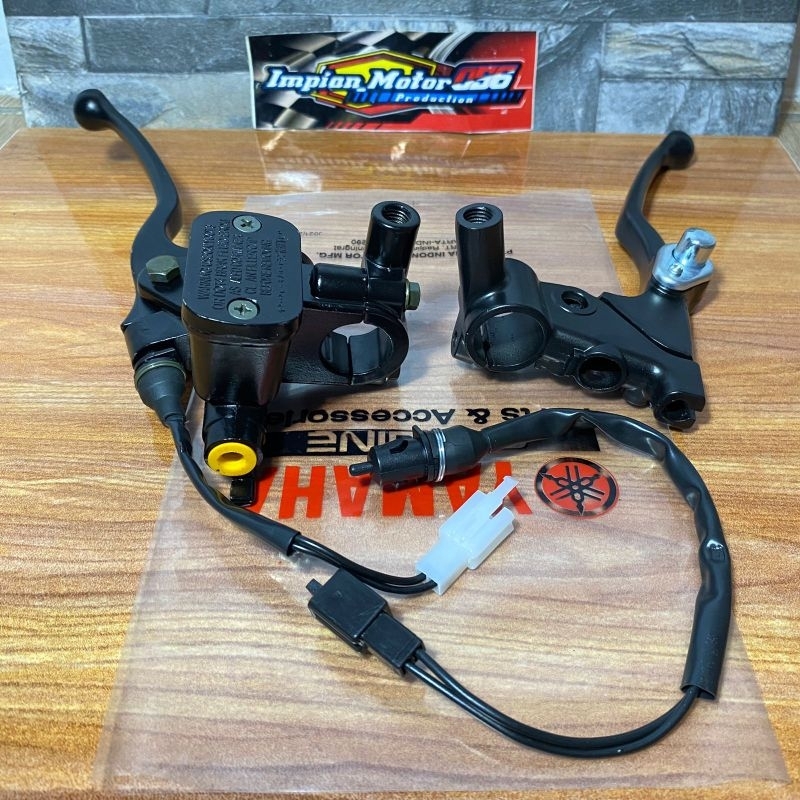 Jual paket master rem (black) master rem depan assy + dudukan sepion ...