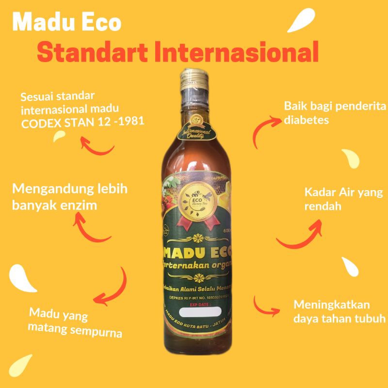 Jual Madu Eco Standart Internasional 600 ml | Madu Asli | Madu Murni | Shopee Indonesia