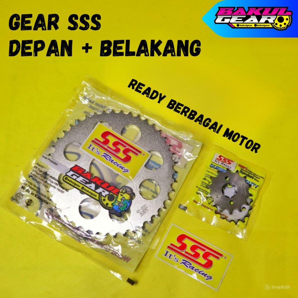 Jual Gear SSS DEPAN BELAKANG ukuran 428 415 Cb150r RX King Vixion Tiger R15 Verza Cbr150R ...