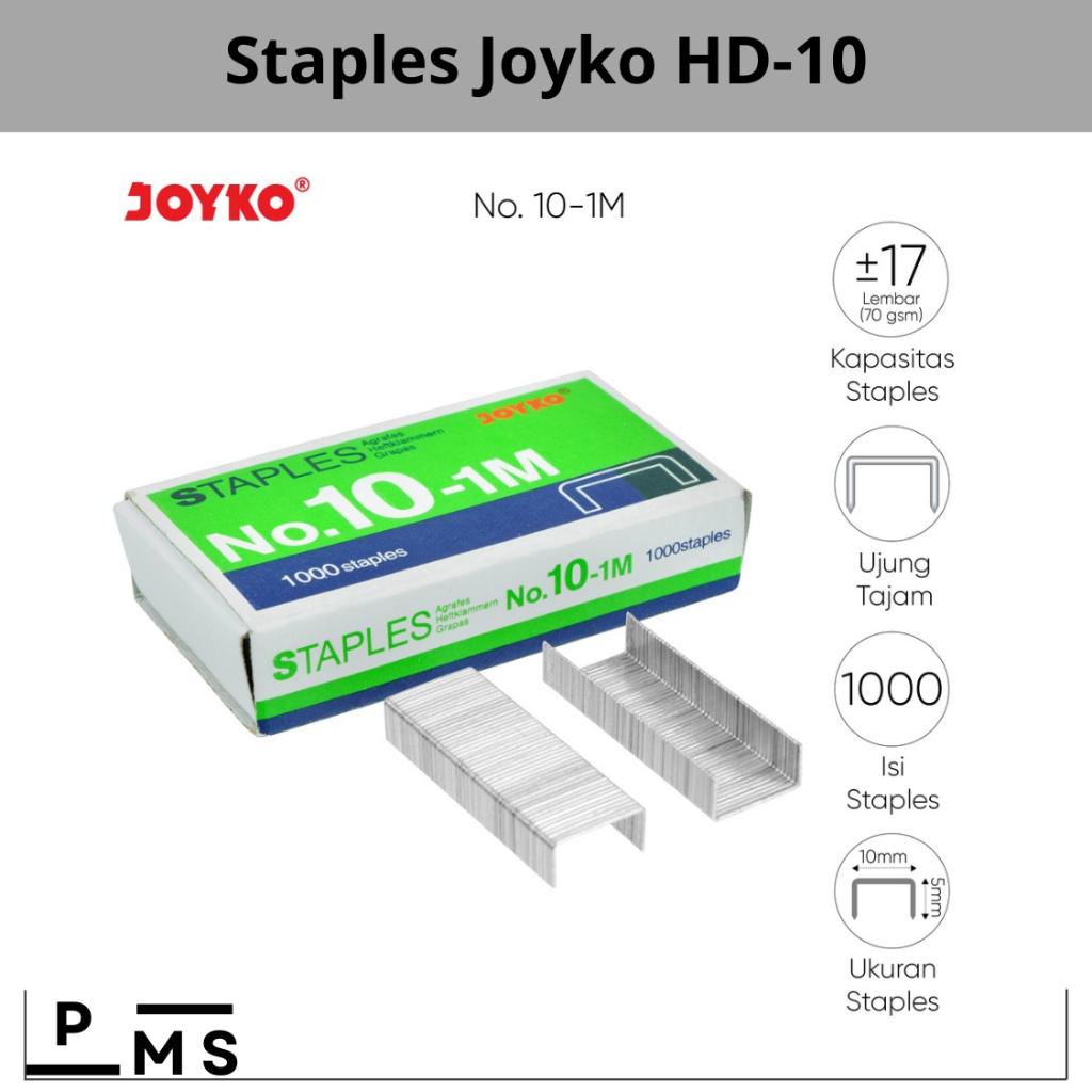Jual Staples Isi Stapler Refill Stapler Joyko No. 10 1 Box 1000 Pcs ...