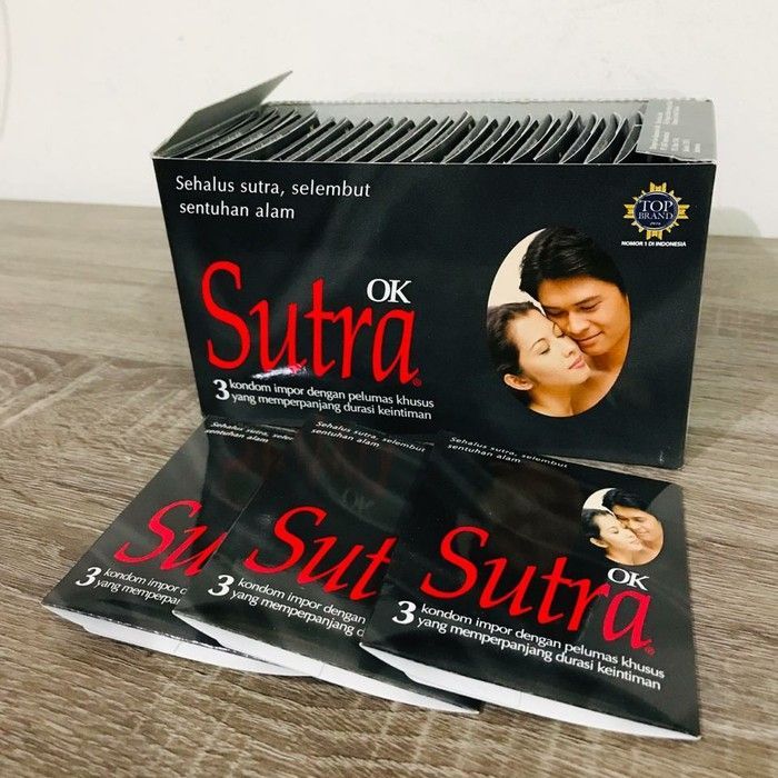 Jual SUTRA OK HITAM 1 SLOP Isi 24 Kotak 3 pcs - Total 72 Kondom ...