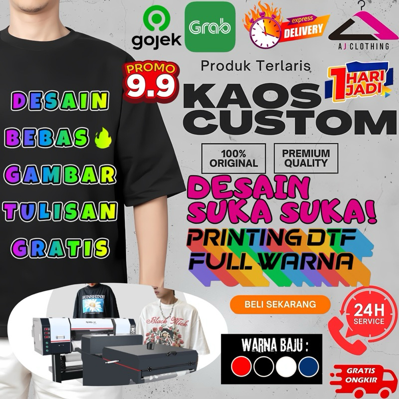 Jual (INSTANT/ SAMEDAY) 1 HARI JADI KAOS CUSTOM BAJU DESIGN SUKA SUKA ...