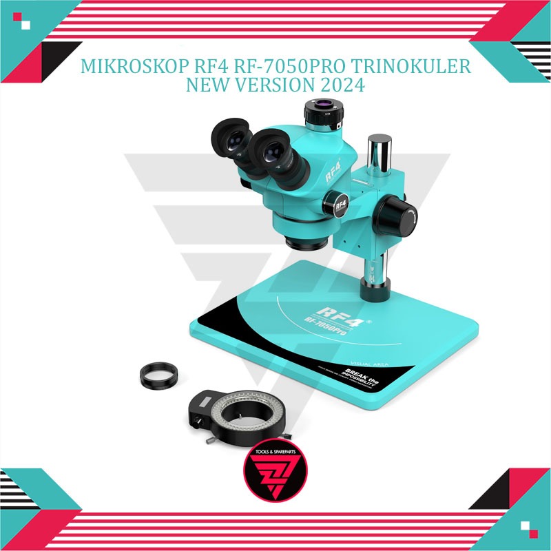 Jual Mikroskop RF4 RF-7050PRO Trinokuler Plus Lampu LED / Mikroskop ...