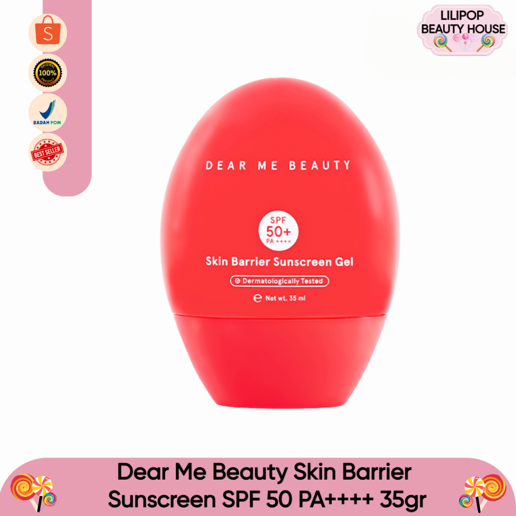 Jual Dear Me Beauty Skin Barrier Sunscreen SPF 50 PA++++ 35gr | Shopee ...