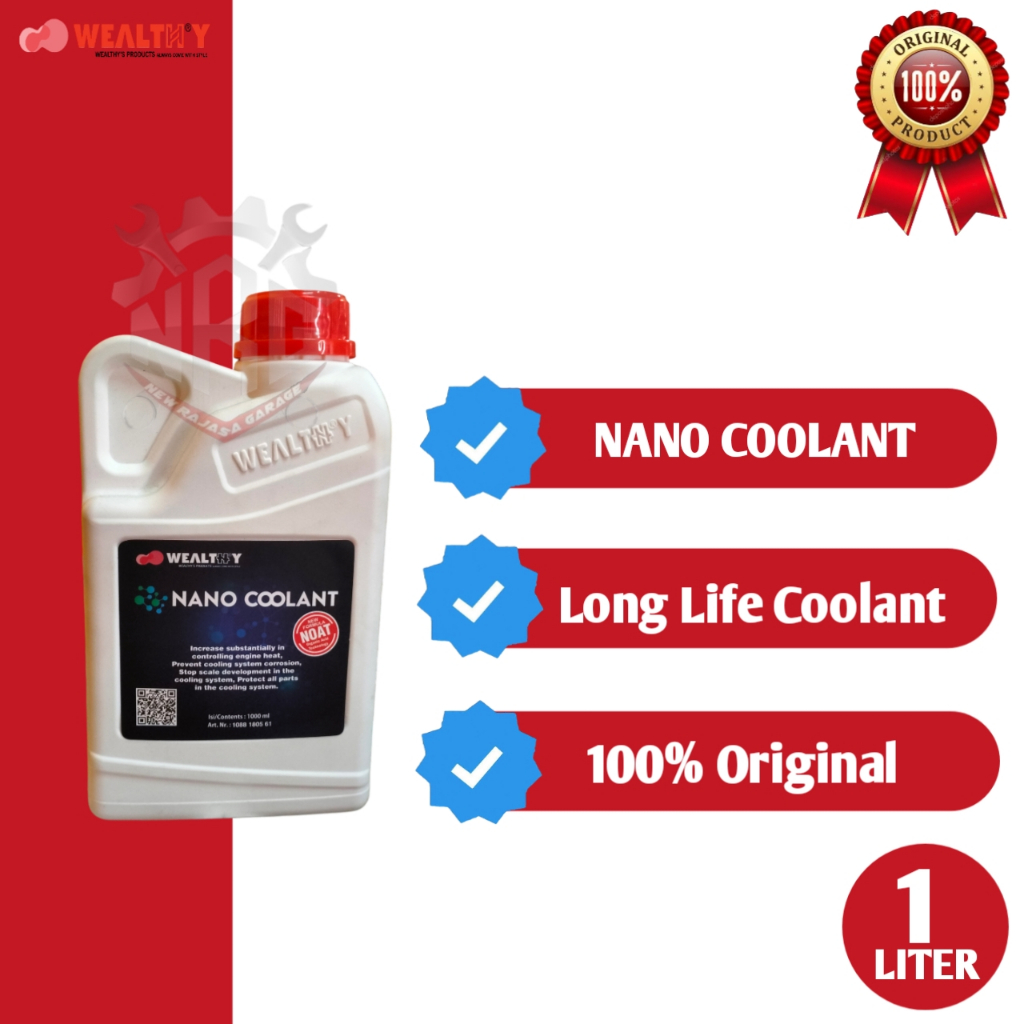 Jual AIR RADIATOR NANO COOLANT WEALTHY 1L (MERAH) | Shopee Indonesia
