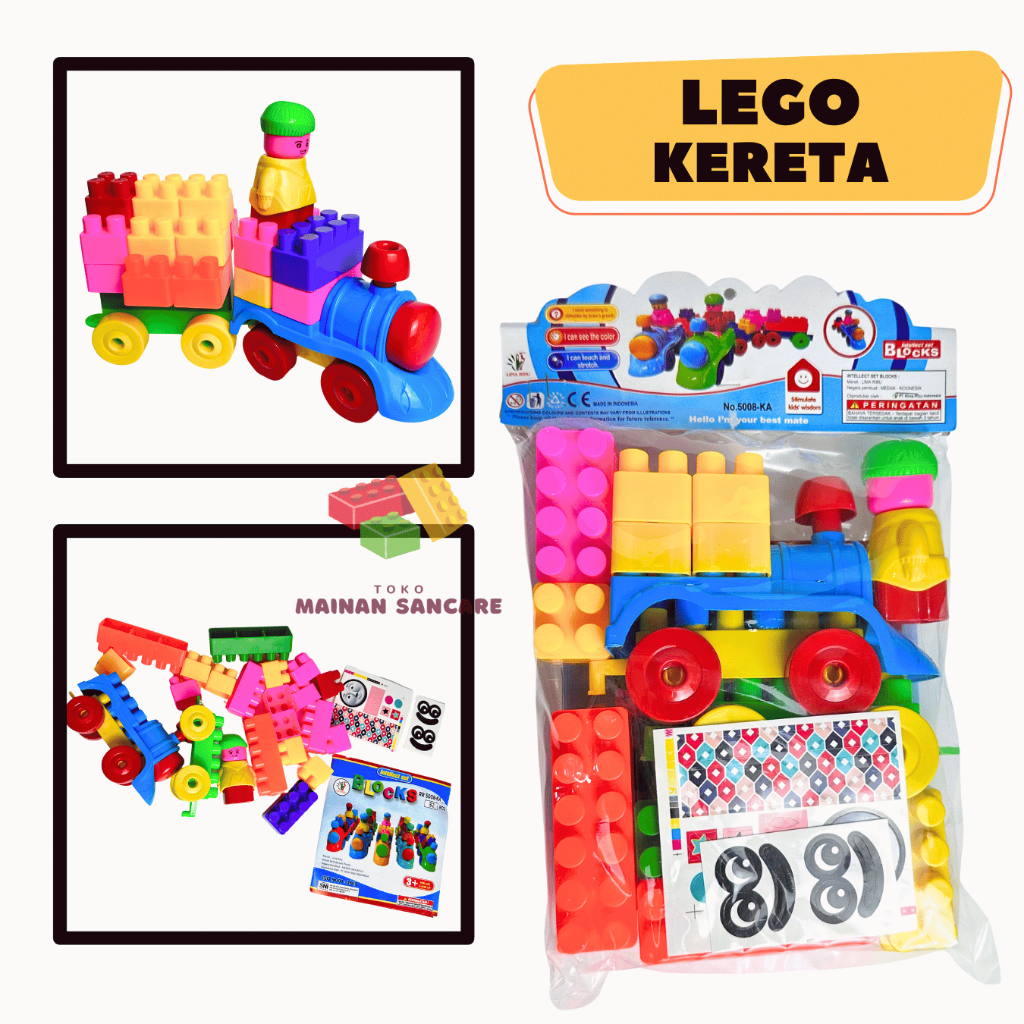 Jual Mainan Anak Murah Block Lego Kereta / Block Susun Lego RR5008-KA / Mainan Balok Susun Lego ...