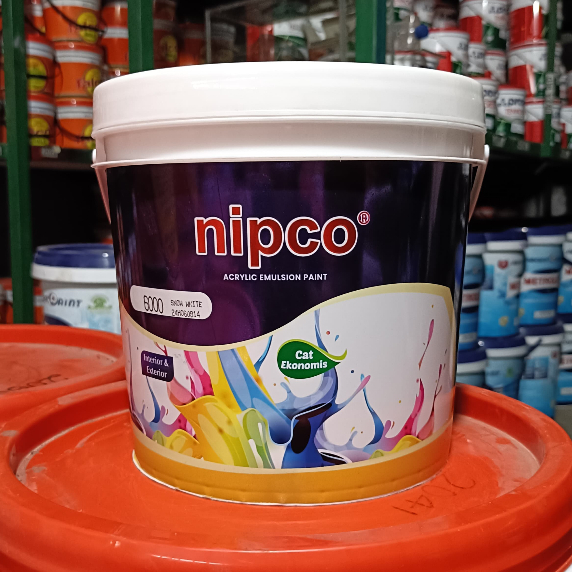 Jual NIPCO Acrylic Emulsion - Cat Tembok Luar & Dalam - Warna Putih Snow White - Galon (5 Kg ...