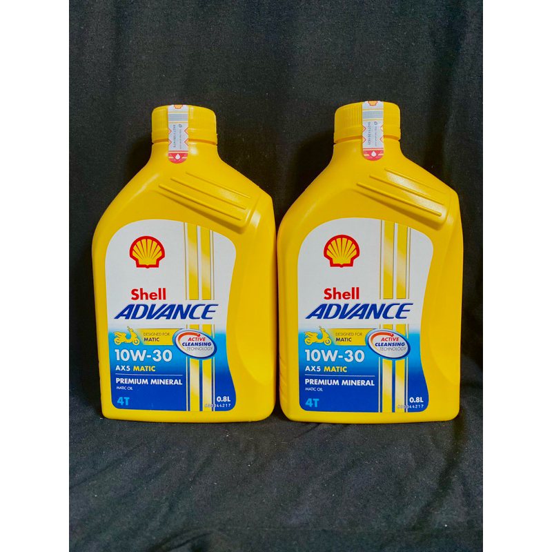 Jual Oli Shell Advance 10W-30 AX5 Matic 4T 0.8L Original | Shopee Indonesia
