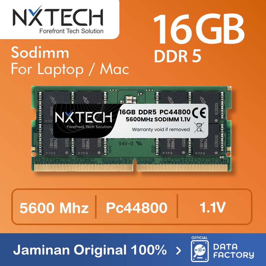 Jual RAM LAPTOP NXTECH DDR5 16GB 5600Mhz / PC44800 SODIMM NOTEBOOK ...