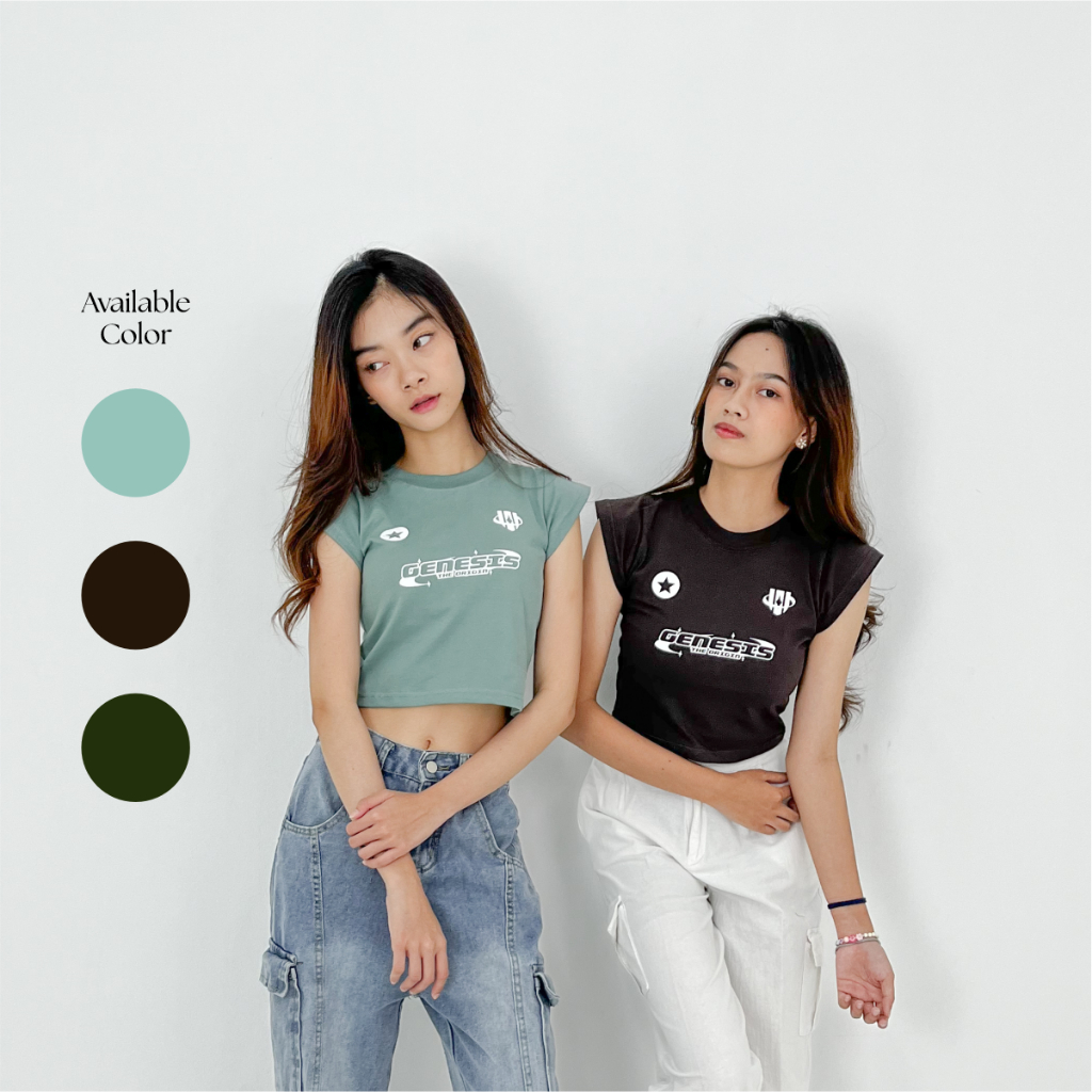 Jual Genesis Crop Tee | Kaos Crop Wanita | Atasan Wanita Kekinian ...