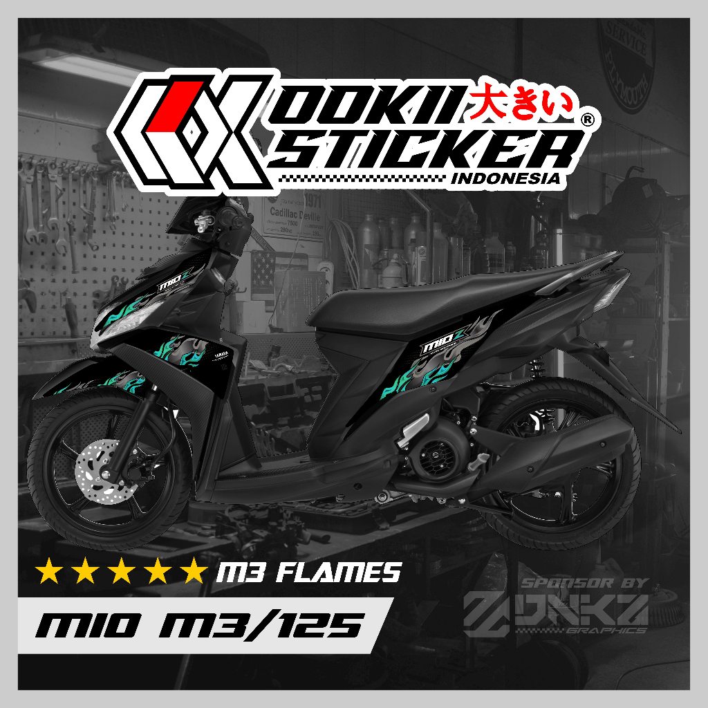 Jual Stiker Mio M3 2024 Decal Striping Standar Stiker Mio Z 2024 Flames Premium OOKII | Shopee ...