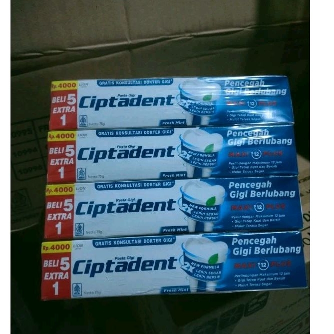 Jual Ciptadent Pasta Gigi 75Gr Isi 4 Pcs | Shopee Indonesia
