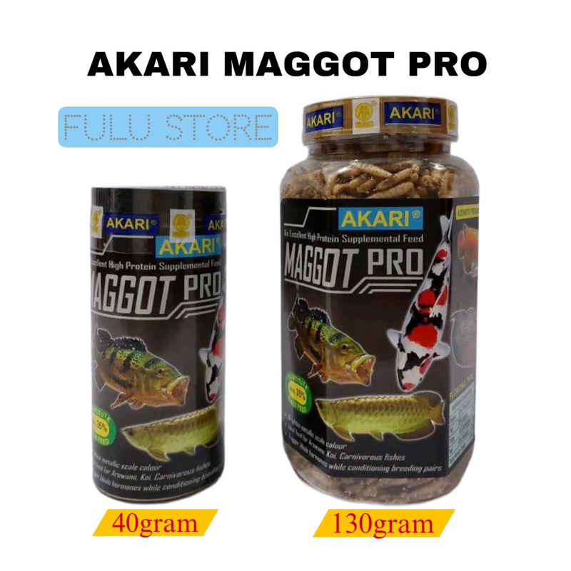 Jual AKARI MAGGOT PRO Makanan Ikan Predator Arowana Hi Growth Protein ...