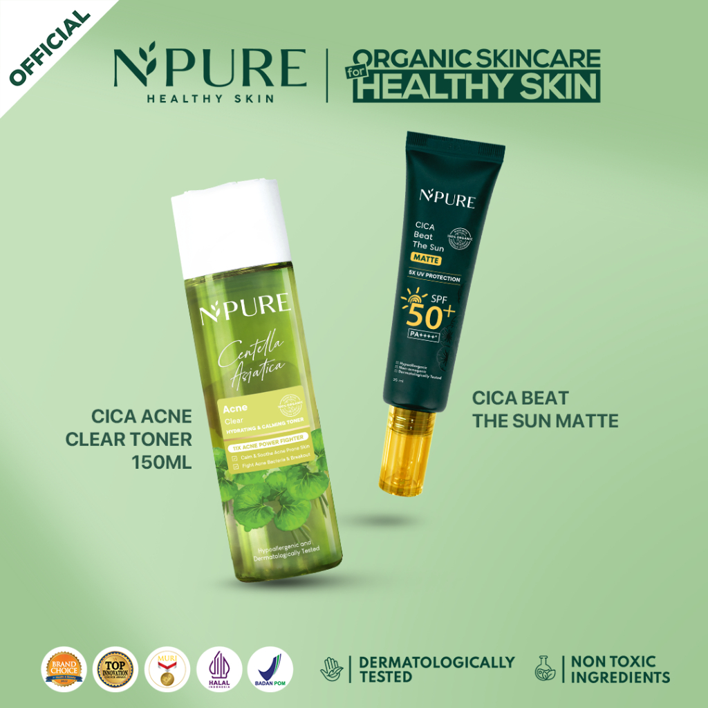 Jual NPURE 【BUNDLE】Cica Toner 150ml + Cica Sunscreen Beat The Sun Matte ...