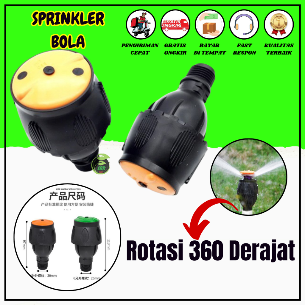 Jual Sprinkler BOLA Sprinkler Taman Automatic Garden Water Ukuran 1/2 ...